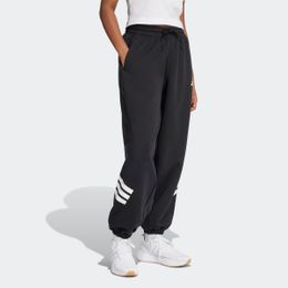 Sporthose adidas Sportswear "W FI 3S PARA PT", Damen, Gr. XL, N-Gr, schwarz, Obermaterial: 67% Polyester, 33% Baumwolle, sportlich, Hosen