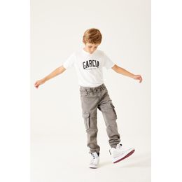 Cargohose Garcia, Jungen, Gr. 158, N-Gr, grau, Web, Obermaterial: 80% Baumwolle, 18% Polyester, 2% Elasthan, Basic schmal, Hosen