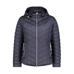 Outdoorjacke Betty Barclay "Betty Barclay Outdoorjacke mit abnehmbarer Kapuze" Gr. 42, blau (dunkelblau), Damen, Obermaterial: 100% Polyamid. Füllung: 100% Polyester., Jacken