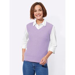 Pullunder Classic Basics "Pullunder", Damen, Gr. 42, lila (flieder), 100% Polyacryl, unifarben, Pullover