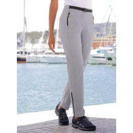 Outdoorhose Casual Looks, Damen, Gr. 54, Normalgrößen, grau, 95% Polyamid, 5% Elasthan, unifarben, lang, Hosen