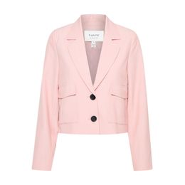 Kurzblazer B.Young "Kurzblazer BYDANTA SH BLAZER 5 -", Damen, Gr. 38, rosa (roseate spoonbill melange), Obermaterial: 88% Polyester PES. 8% Viskose LENZING ECOVERO CV LenzEcov. 4% Elasthan EL., feminin, kurz, Blazer