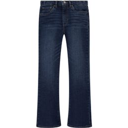 Bootcut-Jeans LEVI'S KIDS "LVG 726 HIGH RISE FLARE JEAN" Gr. 14 (158), N-Gr, blau (complex), Mädchen, Denim/Jeans, Obermaterial: 71% Baumwolle, 28% Polyester, 1% Elasthan, Jeans, for GIRLS