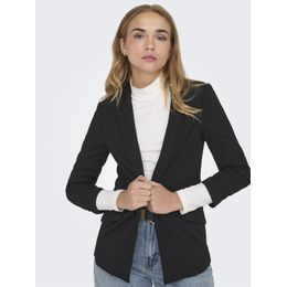 Kurzblazer Only "ONLCAROLINA-DIANA LIFE BLAZER CC TLR RP" Gr. 34 (XS), schwarz, Damen, Web, Obermaterial: 98% Polyester, 2% Elasthan, unifarben, Blazer