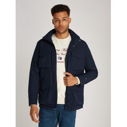 Outdoorjacke Tommy Hilfiger "LW PACKABLE FIELD JACKET" Gr. L, blau (desert sky), Herren, Web, Obermaterial: 100% Polyester, unifarben, Jacken, mit Taschen