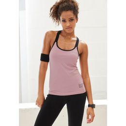 Funktionstop Vivance ACTIVE Gr. XS (32/34), rosa (alt rosa), Damen, Single Jersey, Obermaterial: 53% Baumwolle, 39% Polyester, 8% Elasthan, Mesh, unifarben mit Farbeinsatz, Tops, mit gekreuzten elastischen Trägern