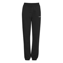 Jogginghose THEJOGGCONCEPT "Jogginghose JCSAJA JOGGING PANTS", Damen, Gr. M, N-Gr, schwarz, Obermaterial: 85% Baumwolle CO. 15% Polyester PES., meliert, Basic, relaxed fit normal, Hosen