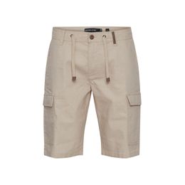 Cargoshorts INDICODE "Cargoshorts IDMosato", Herren, Gr. M, N-Gr, grau (fog), Obermaterial: 55% Leinen LI. 45% Baumwolle CO., casual, regular fit kurz, Hosen