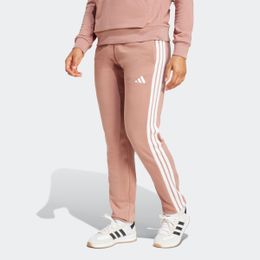 Sporthose adidas Sportswear "W 3S FT CF PT", Damen, Gr. XS, N-Gr, warm clay, weiß, Obermaterial: 55% Baumwolle, 36% Polyester, 9% Viskose, sportlich, Hosen