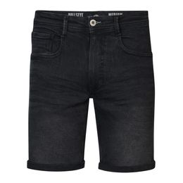 Jeansshorts PETROL INDUSTRIES "Bullseye Short" Gr. XL (42), N-Gr, schwarz (eight ball), Herren, Denim/Jeans, Obermaterial: 98% Baumwolle, 2% Elasthan, Jeans