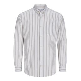 Jack & Jones Plus Jack & Jones Plus Hemd 'Oxford' Herren Gr&ouml;&szlig;e 4XL dunkelbeige / wei&szlig;