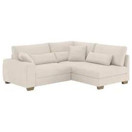 Ecksofa MR. COUCH "L-Form", beige (natur), B:227cm H:68cm T:190cm, Novaclean Avanti (100% Polyester), Sofas, Mit Federkern, wahlweise mit Bett und Taschenfederkern