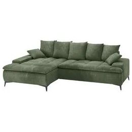 Ecksofa MR. COUCH "Haiti III, L-Form", grün (dolce 11 grün), B:280cm H:87cm T:180cm, Dolce (100% Polyester), Sofas, Wahlweise mit Kaltschaumpolsterung