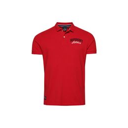 Poloshirt Superdry "Poloshirt Vintage Superstate Polo", Herren, Gr. XL, rot, Obermaterial: 100% Baumwolle CO., Kurzarm, Shirts