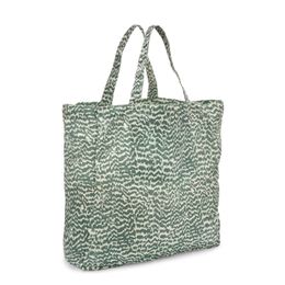 Strandtasche Vivance, grün (grün, weiß), Textil, Taschen, XXL Beachtasche Sommertasche Shopper in modischer Leo Optik VEGAN