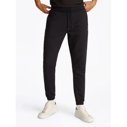 Sweathose Tommy Jeans "TJM SLIM S FLAG SWEATPANT" Gr. XXXL, N-Gr, schwarz, Herren, Sweatware, Obermaterial: 80% Baumwolle, 20% Polyester, Hosen