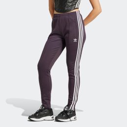 Sporthose adidas originals "SST CLASSIC TP", Damen, Gr. L, N-Gr, schwarz (aurora schwarz), Obermaterial: 50% Baumwolle, 43% Polyester, 7% Elasthan, gestreift, sportlich, Hosen