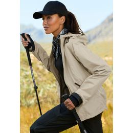 Funktionsjacke Vivance ACTIVE Gr. 34, beige (sand), Damen, Obermaterial: 100% Polyamid. Futter: 100% Polyester, unifarben, Jacken, aus schmutz-und wasserabweisendem Material