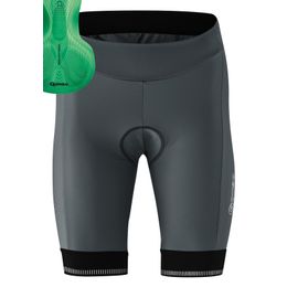 Fahrradhose Gonso "SITIVO W", Damen, Gr. 38, Normalgrößen, grau (dunkelgrau), 65% Polyamid (Recycelt), 35% Elasthan, Hosen, Damen Radhose mit innovativem Sitzpolsterkonzept