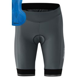 Fahrradhose Gonso "SITIVO W", Damen, Gr. 38, Normalgrößen, grau (dunkelgrau), 65% Polyamid (Recycelt), 35% Elasthan, Hosen, Damen Radhose mit innovativem Sitzpolsterkonzept