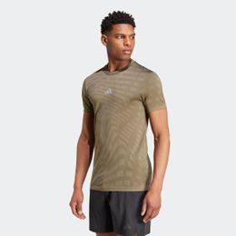 T-Shirt adidas Performance "GYM+ SEAML TEE", Herren, Gr. XL, grün (olive strata, shadow olive), Obermaterial: 66% Polyamid, 34% Polyester, sportlich, Shirts