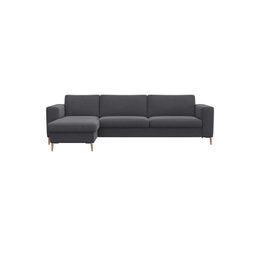 Ecksofa FLEXLUX "Fiore, Sitzaufbau mit hochwertigem Kaltschaum f&uuml;r mehr Sitzkomfort", grau (dervit grau), B:262cm H:85cm T:92cm, 100% Polyester, Sofas, Ecksofa, breite Armlehnen, L-Form, F&uuml;&szlig;e Alu+ Eiche