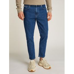 Straight-Jeans Calvin Klein Jeans "DAD JEANS" Gr. 30, N-Gr, blau (denim schwarz), Herren, Denim/Jeans, Obermaterial: 99% Baumwolle, 1% Elasthan, unifarben, Jeans, Logodruck, Coinpocket