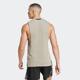 Tanktop adidas Performance "D4T TANK", Herren, Gr. L, grün (silber pebble), Obermaterial: 81% Polyester, 14% Lyocell, 5% Elasthan, sportlich, Tops