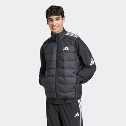 Funktionsweste adidas Sportswear "ESS 3S L DOWN V", Herren, Gr. L, schwarz, Obermaterial: 100% Polyester. Futter: 100% Polyester. Wattierung: 80% Daunen, 20% Federn, sportlich, Westen