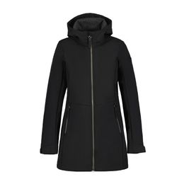 Softshelljacke Icepeak "ALAMOSA", Damen, Gr. 36, schwarz, Softshell, Obermaterial: 100% Polyester. Innenseite: 100% Polyester, sportlich, hoch geschlossener Ausschnitt, Jacken