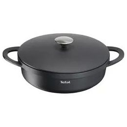 Servierpfanne Tefal "Trattoria", schwarz, H:12,5cm Ø:28cm, Pfannen, Aluguss, Antihaftversiegelung, mit Deckel, alle Herdarten, Induktion