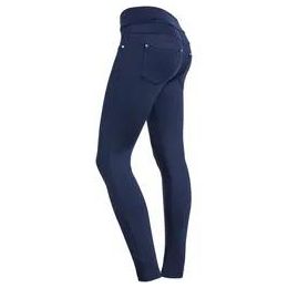 Leggings Freddy "NOW SKINNY YOGA" Gr. M (38), N-Gr, blau, Damen, Web, Obermaterial: 78% Polyester, 22% Elasthan, Hosen, mit umschlagbaren Taillenbund