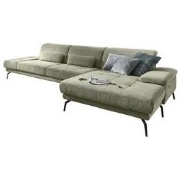 Ecksofa DIE PLANBAR "MP-IN20126 L-Form", grün, B:328cm H:82cm T:190cm, 100% Polyester, Sofas, mit Kopfteilverstellung, optional mit Funktionen, Federkern