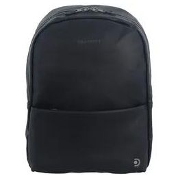 Cityrucksack DISCOVERY "Heritage" Gr. B: 30cm, schwarz, Polyurethane, Rucksäcke, mit praktischem Laptop-Fach