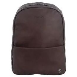 Cityrucksack DISCOVERY "Heritage" Gr. B: 30cm, braun, Polyurethane, Rucksäcke, mit zwei Einschubtaschen