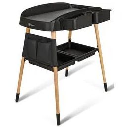 Wickeltisch BABYGO "ChangeMe, schwarz", schwarz, Baby, Holz teilmassiv, Kunststoff, Wickeltische, Made in Europe