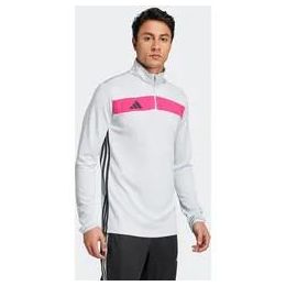 Trainingsjacke Adidas PERFORMANCE "TIRO ES TOP", Herren, Gr. L, clear grau, real magenta, Obermaterial: 100% Polyester, sportlich, Jacken