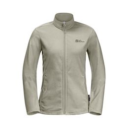 Fleecejacke Jack Wolfskin "TAUNUS FZ W", Damen, Gr. XS, beige (seal), Hauptmaterial: 100% Polyester (recycled); Futter: 100% Polyester (recycled), Jacken