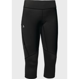 Schöffel Outdoorhose SCHÖFFEL "3/4 Tight Hestad L", Damen, Gr. 38, Normalgrößen, schwarz (9990, schwarz), Oberstoff : 78% Nylon 22% Elasthan Oberstoff Einsatz: 85% Nylon 15% Elasthan, sportlich, Hosen