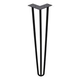 SWANEW 4x Hairpin Legs Möbelfüße Tischläufer schwarz Hairpin Legs 3 Bügel, für Esstisch 30cm