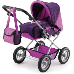 Kombi-Puppenwagen BAYER "Grande, Lila", lila, Puppenwagen, KinderB:43cm H:75cm T:77cm, Kunststoff, Metall, B:43cm H:75cm T:77cm