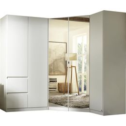 Schrank-Set Rauch "Nidda", weiß, B:208cm H:197cm T:54cm, Holzwerkstoff, Kastenmöbel-Sets, mit griffloser Front