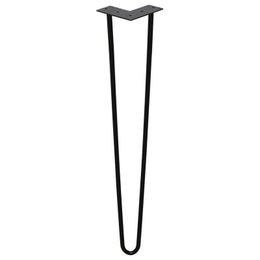 TolleTour 4x Hairpin Legs Möbelbeine Tischläufer schwarz Hairpin Legs 2 Bügel. für Esstisch 45cm