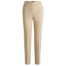 Chinohose BOSS Orange "C_Taschina1" Gr. 38, N-Gr, open beige 287, Damen, Web, Obermaterial: 87% Polyester, 13% Elasthan, unifarben, Hosen, Chino Qualität