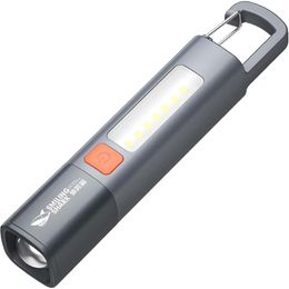 1200 mAh tragbares LED-Licht, COB-LED-Arbeitslicht, G1 seitliches COB-Blitzlicht, 3 zoombare Blitzmodi, weiß, wasserdicht, superhelle EDC-Leistung,