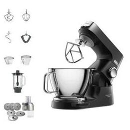 Kenwood Küchenmaschine "Titanium Chef Baker KVC85.004BK", schwarz, B:39,5cm H:31,5cm T:22,5cm, Küchenmaschinen, Zubehör, Gratis Wert: UVP 319,- Gratis Mixaufsatz + Schnitzelwerk