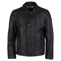 Blouson JCC "1416", Herren, Gr. 50, schwarz, Obermaterial 100% Leder, Rind / Futter: 100% Baumwolle, mit Knopf, Jacken