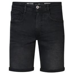 Jeansshorts PETROL INDUSTRIES "Bullseye Short" Gr. XXL (44), N-Gr, schwarz (eight ball), Herren, Denim/Jeans, Obermaterial: 98% Baumwolle, 2% Elasthan, Jeans