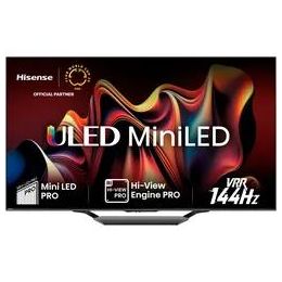 HISENSE Mini-LED-Fernseher "75U7NQ", D (A-G), schwarz, 75, Fernseher, 4KUHD, ULED, Mini LED