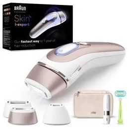 IPL-Haarentferner Braun "Smart Skin i·expert PL7249", Braun (weiß, Braun), IPL-Haarentferner, Damen, 3 Aufsätze für Gesicht & Körper, Venus Rasierer, Mini-Rasierer